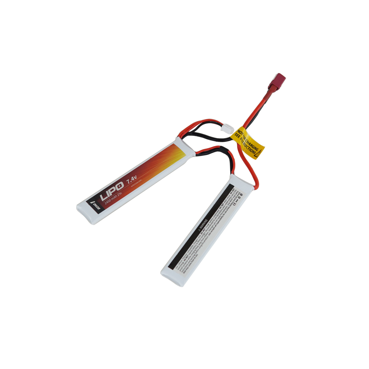 Echo1 Lipo #11T (7.4v 1450mAh 25C Bi-Panel Lipo with T Connector ...